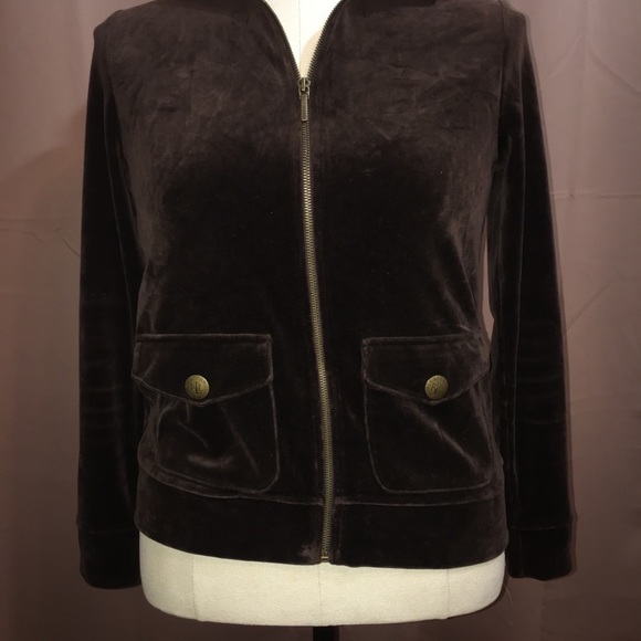 Ralph Lauren | Jackets & Coats | Ralph Lauren Chocolate Velvet Jacket ...